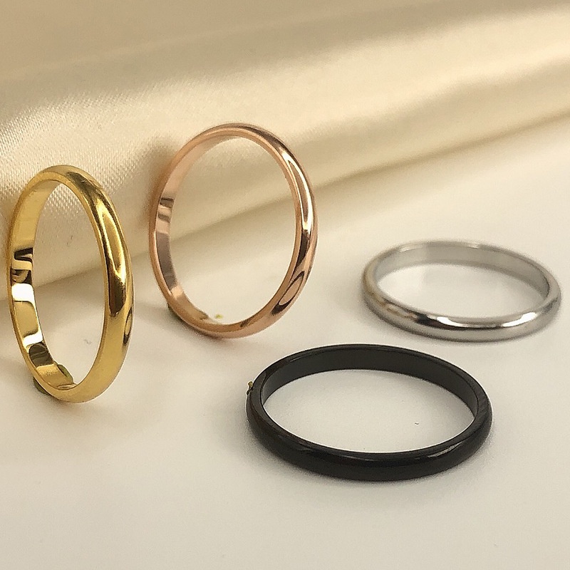 Raya Ramadan Ultra-Fine Glossy Ring Titanium Steel Plated 18K Rose Gold ...