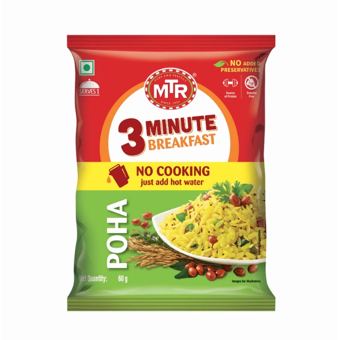 MTR Instant Poha 3 Minute Breakfast 160g | Shopee Malaysia