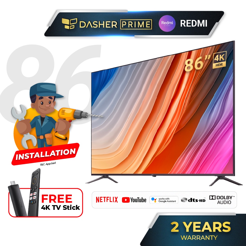 Xiaomi Redmi Smart TV Max 86''' 4K Smart LED Android TV 120Hz UHD HDR ...
