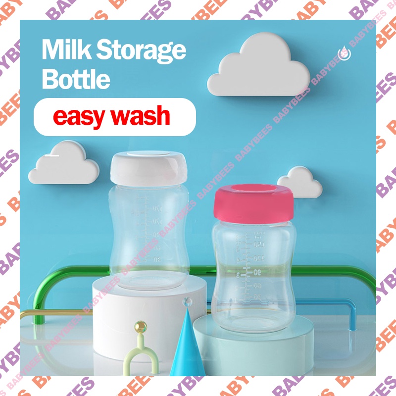 BabyBeesMY Milk Storage Bottle Easy Clean No Cap Hole, Bekas Botol Susu ...