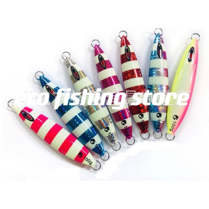 Uv luminous JIG 100g-250g fishing slow fast jigging lure pancing ...
