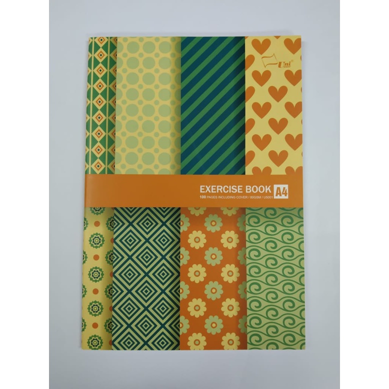 ( READY STOCK ) UNI PAPER EXERCISE BOOK A4 NOTE BOOK 80 / 100 PAGES FOR ...