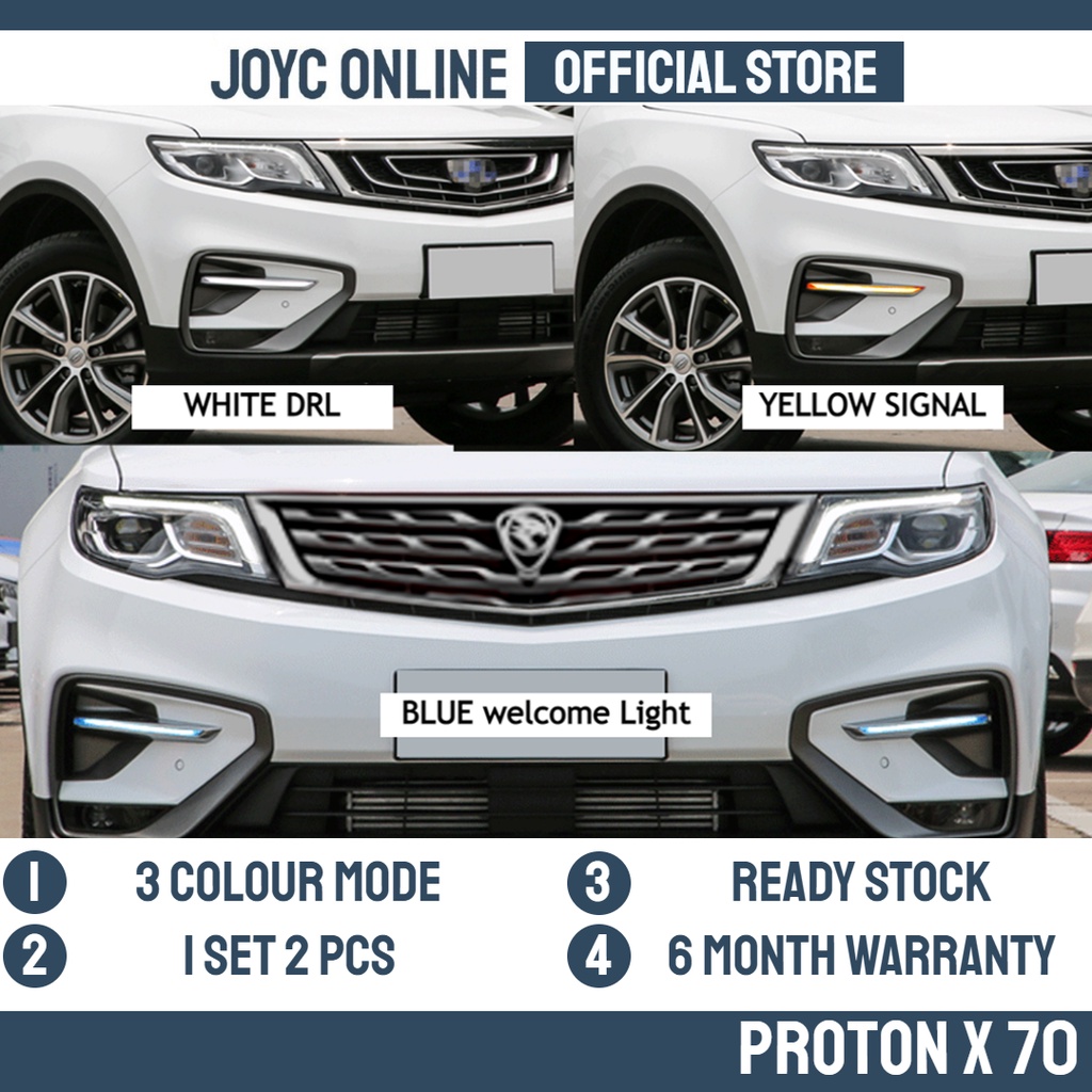 3 Colour DRL For Proton X 70 Daytime running light fog cover light For ...