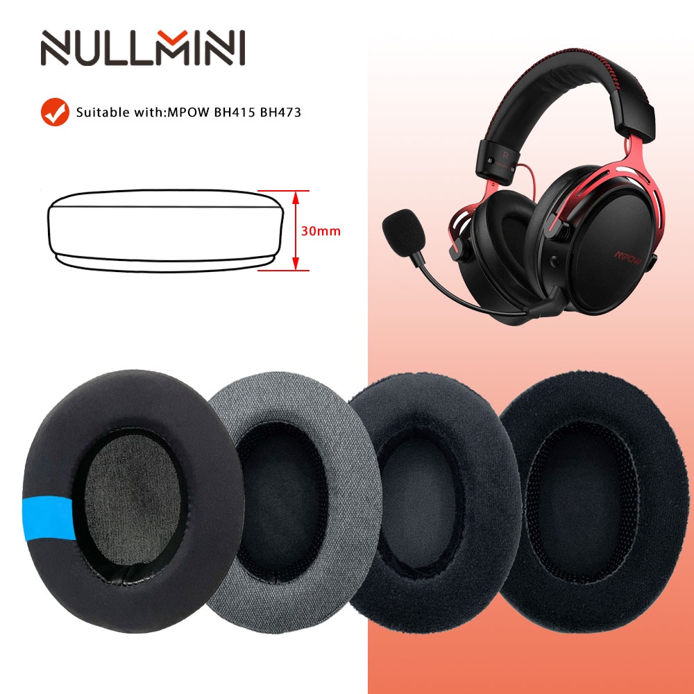 NullMini Replacement Earpads for MPOW BH415 BH473 Headphones Leather ...