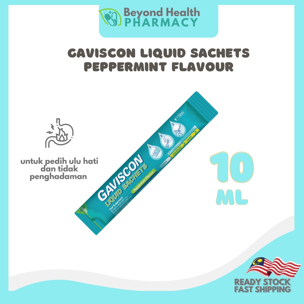GAVISCON LIQUID SACHET PEPPERMINT FLAVOUR 10ML (1 SACHET) | Shopee Malaysia