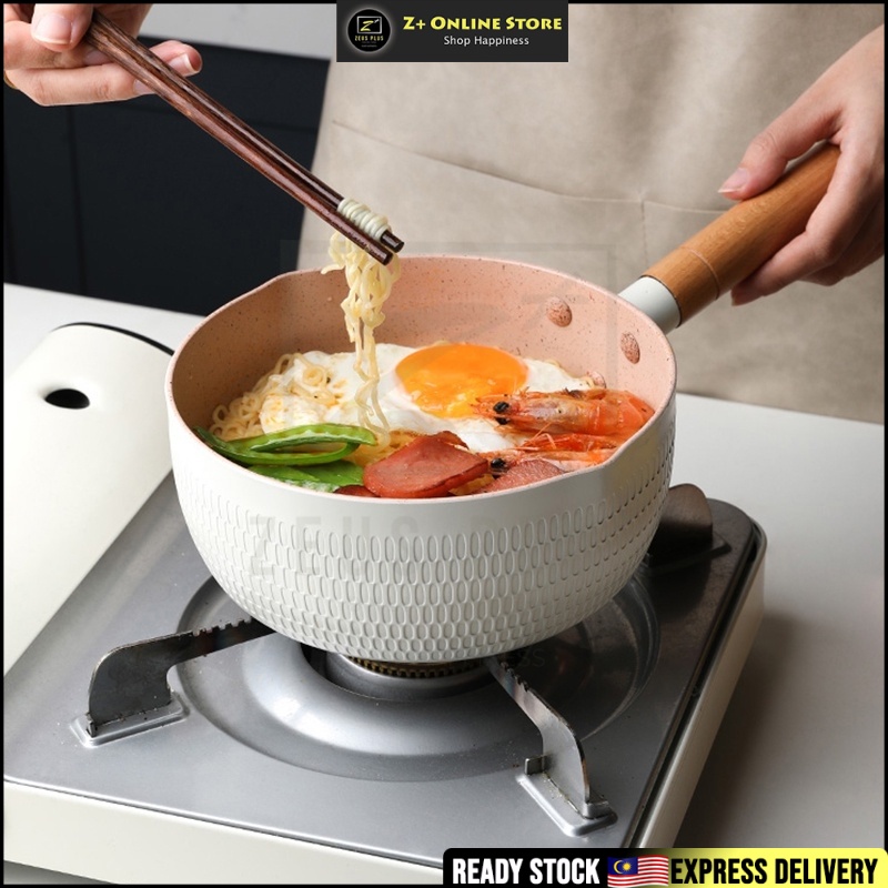 ZPLUS Japanese Stainless Steel Snow Pan Sauce Pan Soup Pot Milk Pot ...