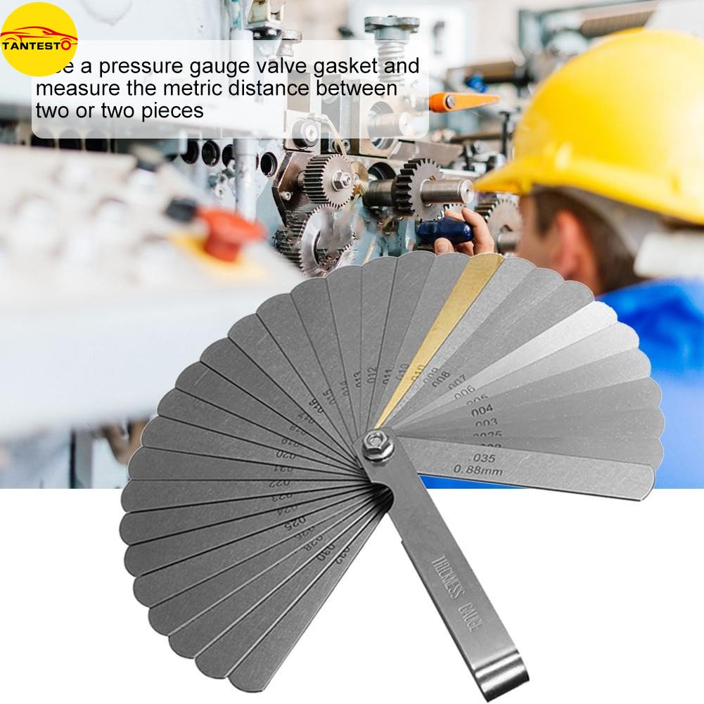 TANTESTO 32 Blades Metric Thickness Gage Set Tappet Valve Feeler Gauge ...