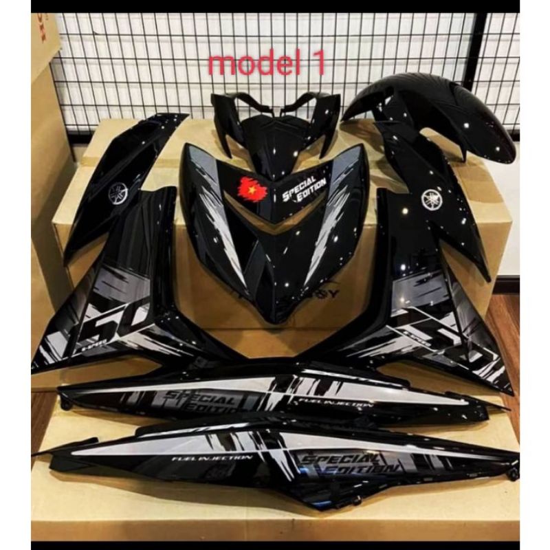 COVERSET Y15ZR V1/V2 /Y15zr/YSUKU/ysuku/ hitam kilat/Rainbow sticker ...