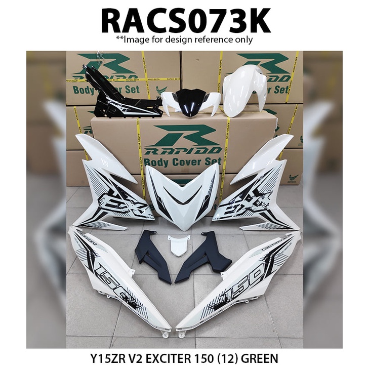 YAMAHA Y15/Y15ZR V2 EXCITER/RC RAPIDO BODY COVERSET STANDARD (STICKER ...