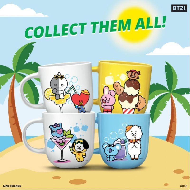 BT21 Limited Edition Ceramic Mug Set by Darlie x Line | Shopee Malaysia