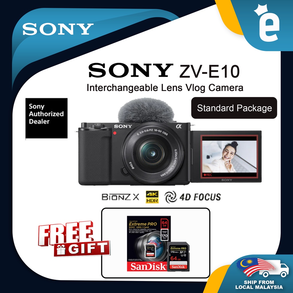Sony Kit Lens Interchangeable-Lens (16/50mm) ZV-E10 ZVE10 | Shopee Malaysia