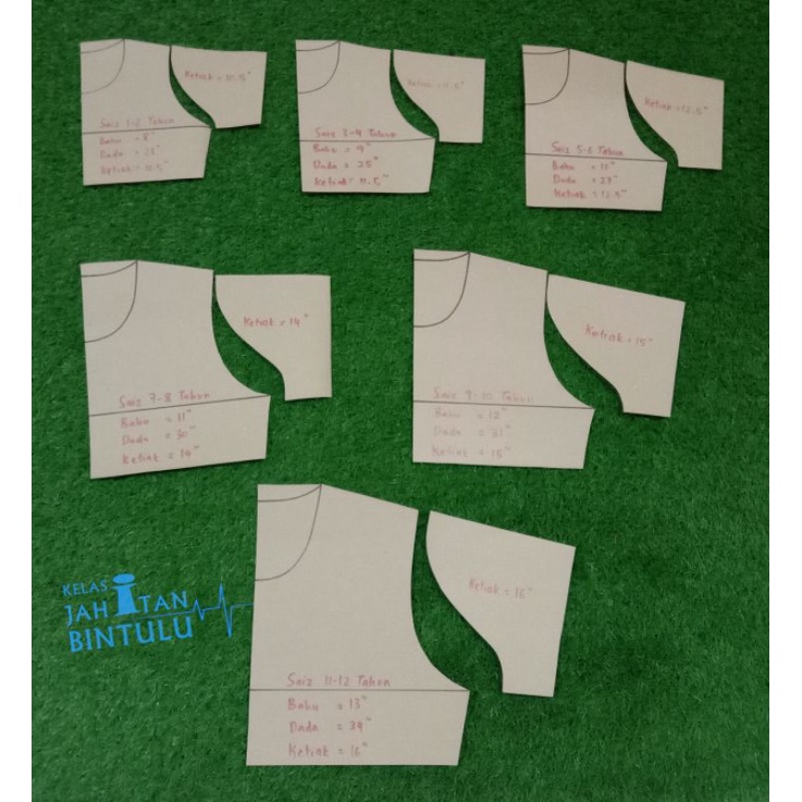 Pola Asas Kids Sewing Pattern Baju Kanak-kanak Lelaki dan Perempuan ...