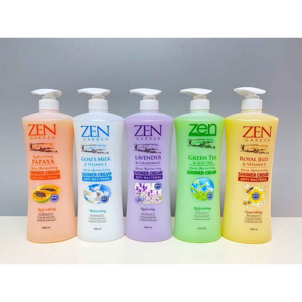 ZEN GARDEN DOUBLE MOISTURISING BATH SHOWER CREAM (1000ML)BODY WASH ...
