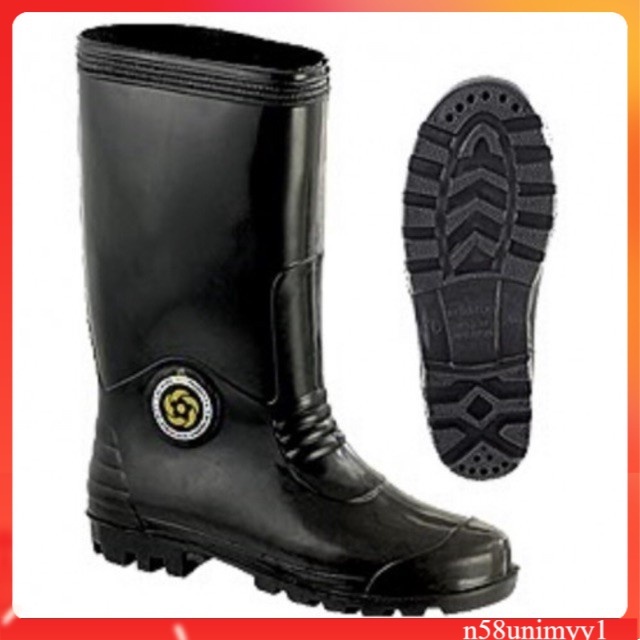 KORAKOH 6000 Kasut Boot Getah Hitam Black Plastic Rubber Boots | Shopee ...