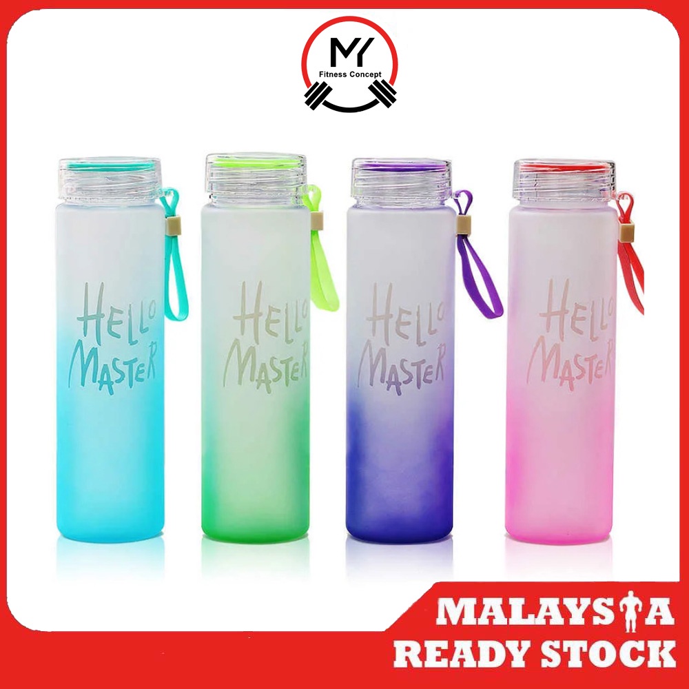 MY Fitness Botol Minuman Kaca Berwarna-warni Gradient Colour Cute Glass ...