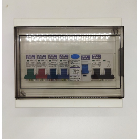 (4 MCB) MAXGUARD DB Box 8 Way 40A Complete Set With 40A MCB Main Switch ...