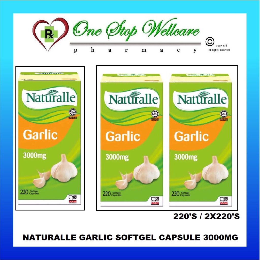 NATURALLE GARLIC SOFTGEL CAPSULE 3000MG 220'S / 2X220G (EXP:02/2027 ...