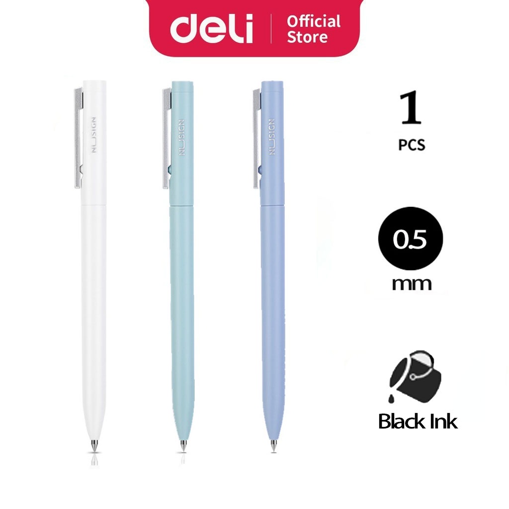 Deli Gel Pen NS560 Nusign Series 0.5mm Black Ink Pen Office&School ...