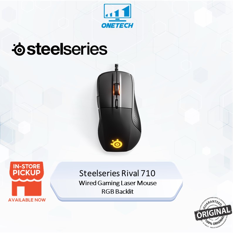 Steelseries Wired Gaming Laser Mouse RGB Backlit - Black 62334 Rival ...
