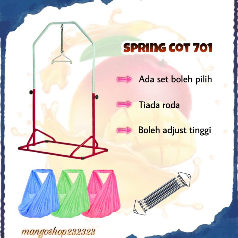 Spring Cot Adjustable / Buaian Baby Boleh Adjust Ketinggian / Baby ...