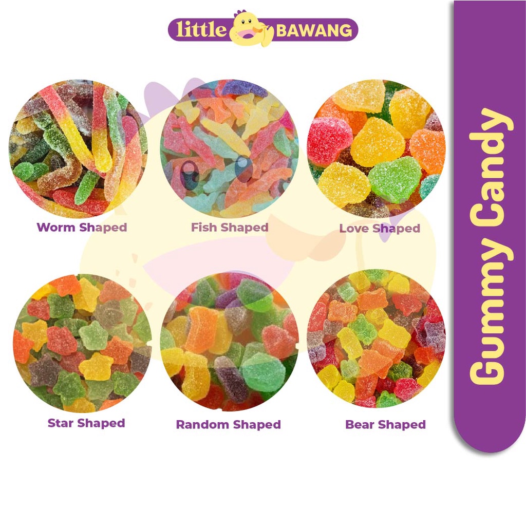 Gummy Jelly Sweets Candy Gummy Worm Shaped Mix Pastilles Jelly Asam ...