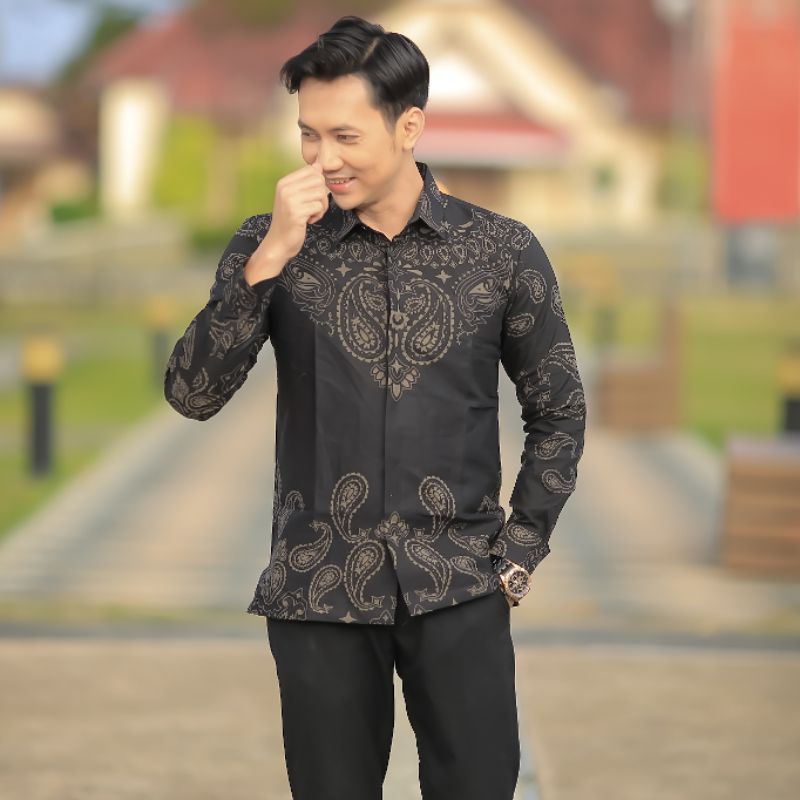 KEMEJA Batik BOLO DEWO Lanang Prakasa Motif Hem Top Shirt Men's Long ...
