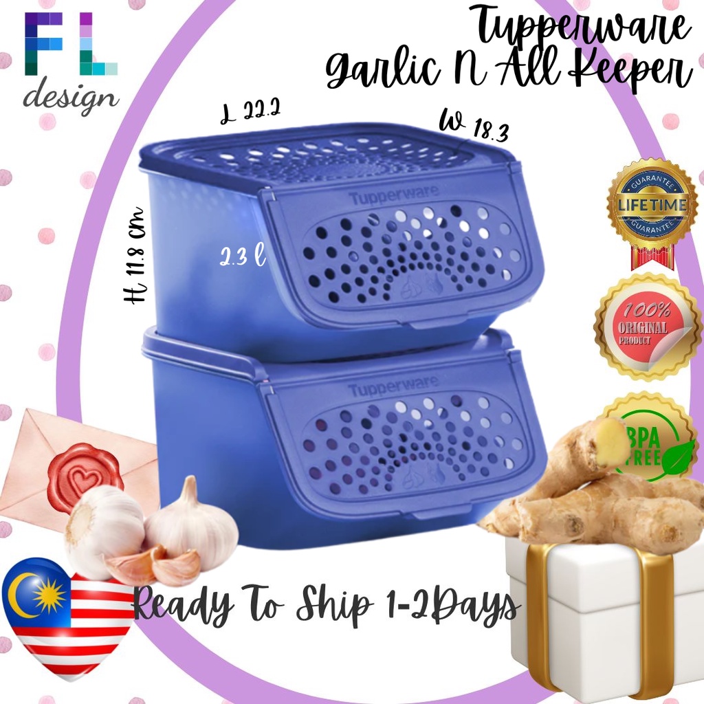 💥Ready Stock!💥Tupperware Garlic N All Keeper Set 2.3L SATU BIJI ...