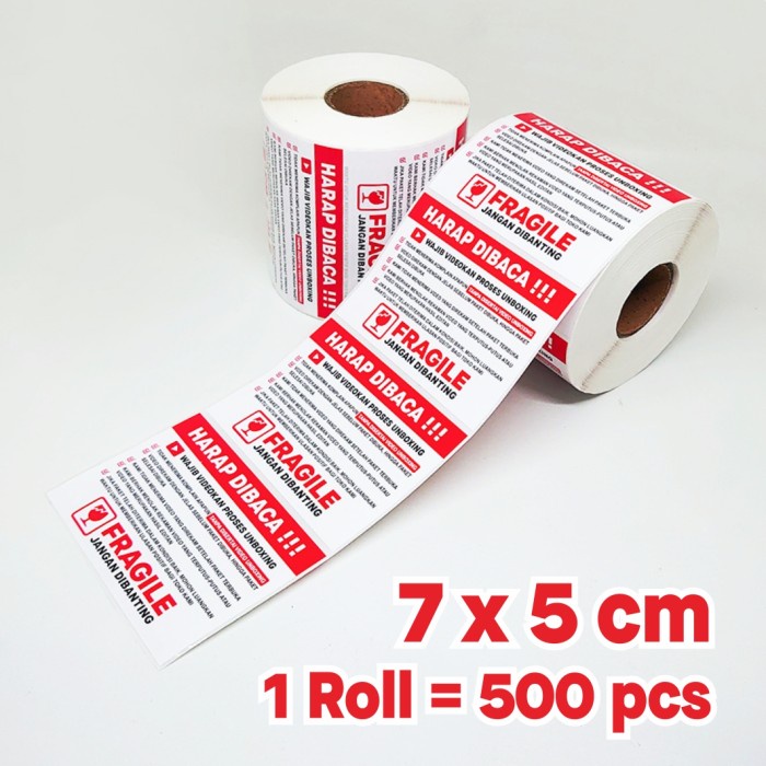 Mandatory Unboxing Video Label Stickers 7 x 5 cm (1 roll contains ±500 ...