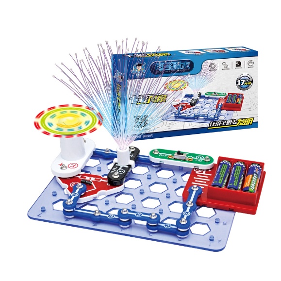 Science Kit Toy Snap Circuits Electronic Blocks STEM Physics Educational Project Mainan Projek ...