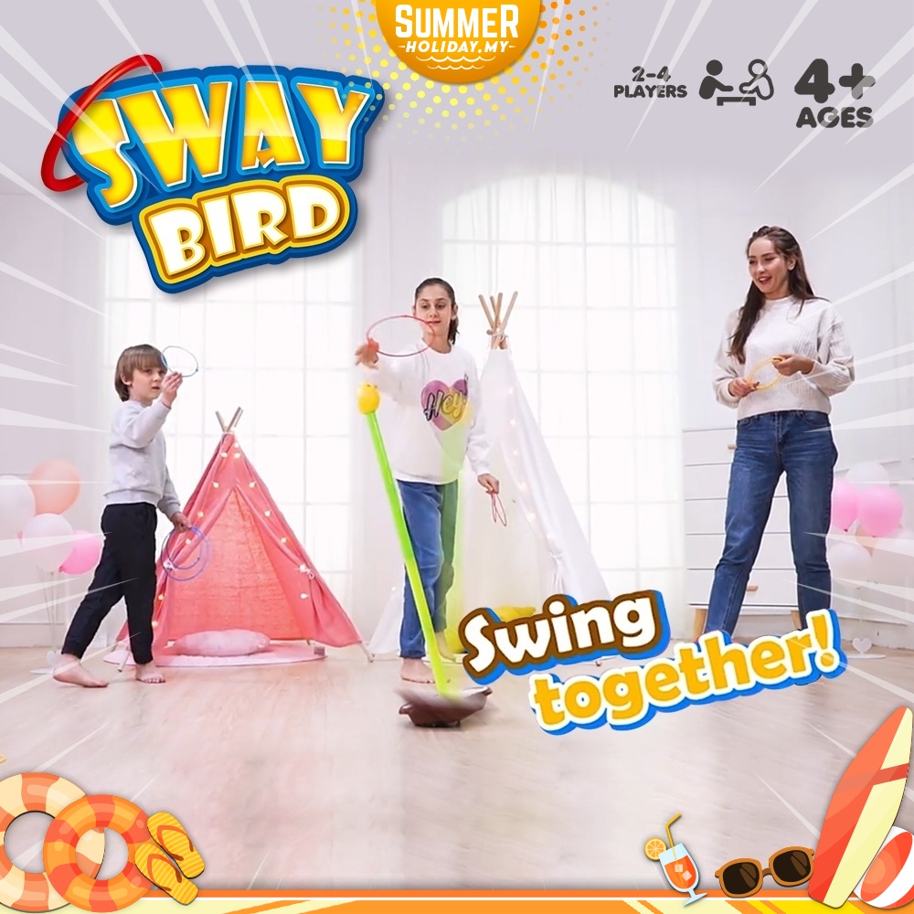 Sway Bird Hoola Ring Throwing Pole Multiplayer Family Time Fun Board ...