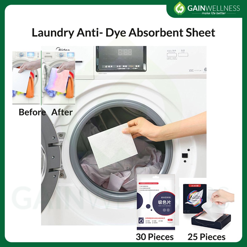 Laundry Absorbent Sheet 24-30PCS Anti Dyed Anti-Stain Paper Colour ...