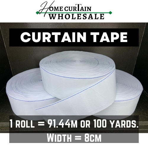 Curtain Tape with Pockets Tape Langsir Hook (Segulung 90m)(107mm/125mm ...