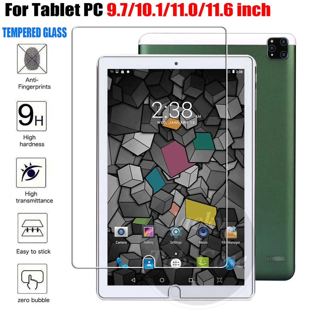 Tempered Glass For Tablet PC 10.1 11.0 11.6 inch Android Tab Universal ...