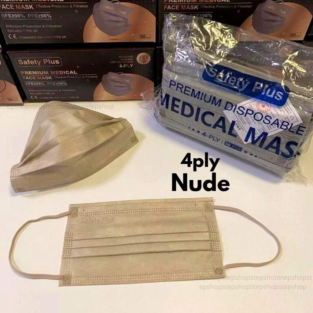 4 PLY Adult (EarLoop/Headloop/Exclusive WHITE kid/ 4 Layers) 😷(50Pcs ...