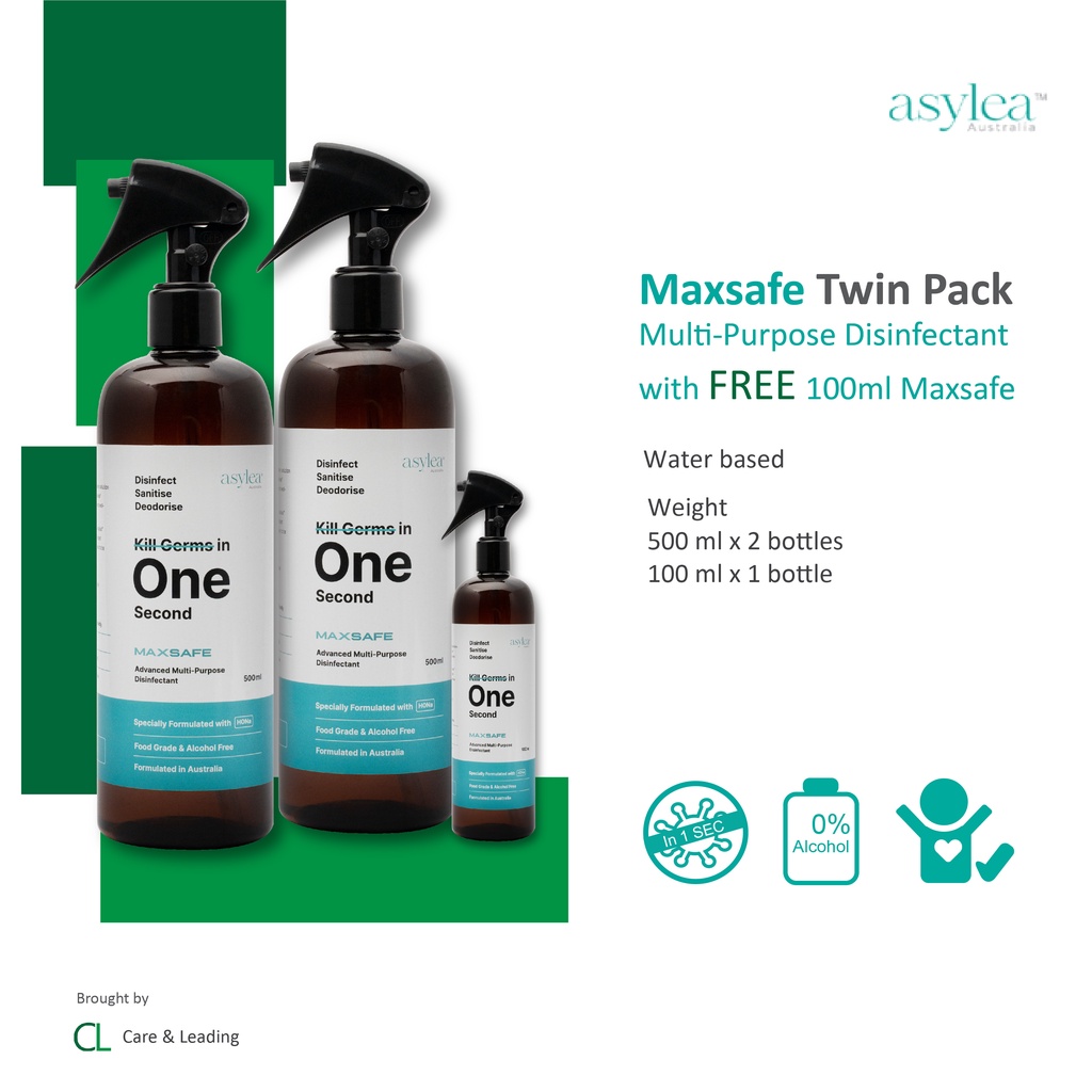 Asylea Maxsafe HONa Water Package (Ready Stock) (2 x 500ml + FREE Mist ...