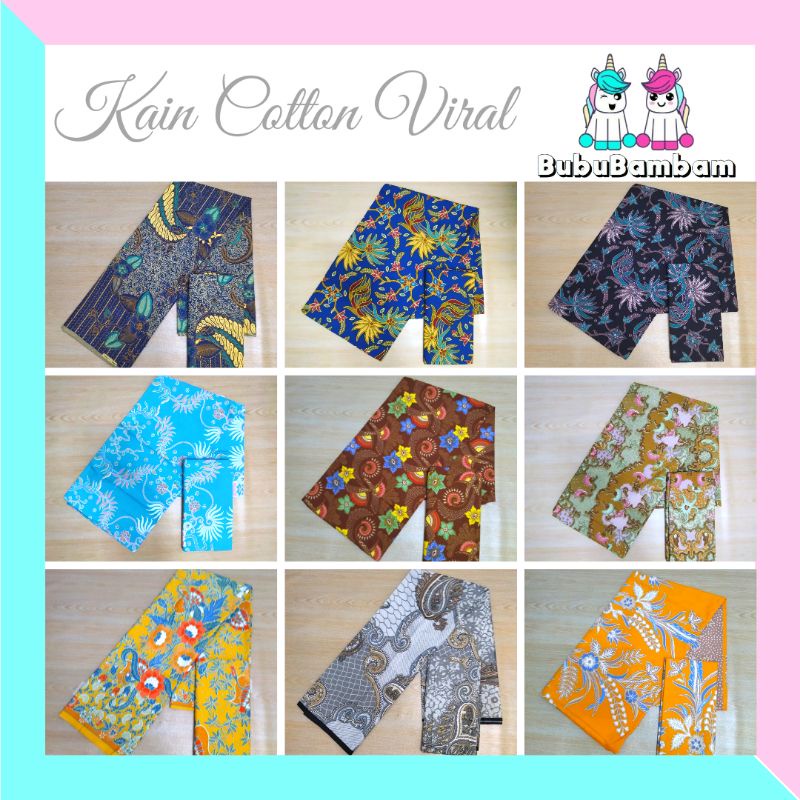 The Bubu Bambam Kain Batik Cotton Sarung Viral Siap Jahit Corak Classic ...