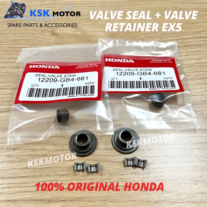 Valve Seal+Valve Retainer Ex5/Ex5 Dream Set Honda Original(VALVE SEAL ...