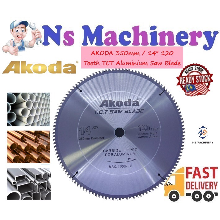 AKODA 350mm/14" 120 Teeth TCT Aluminium Saw Blade ALT350120/Akoda ...