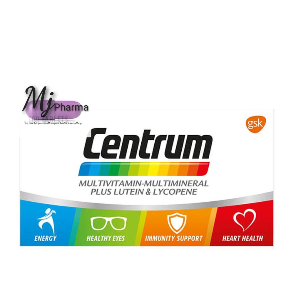 Centrum Multivitamin-Multi Mineral plus Lutein & Lycopene 30 Tablets ...