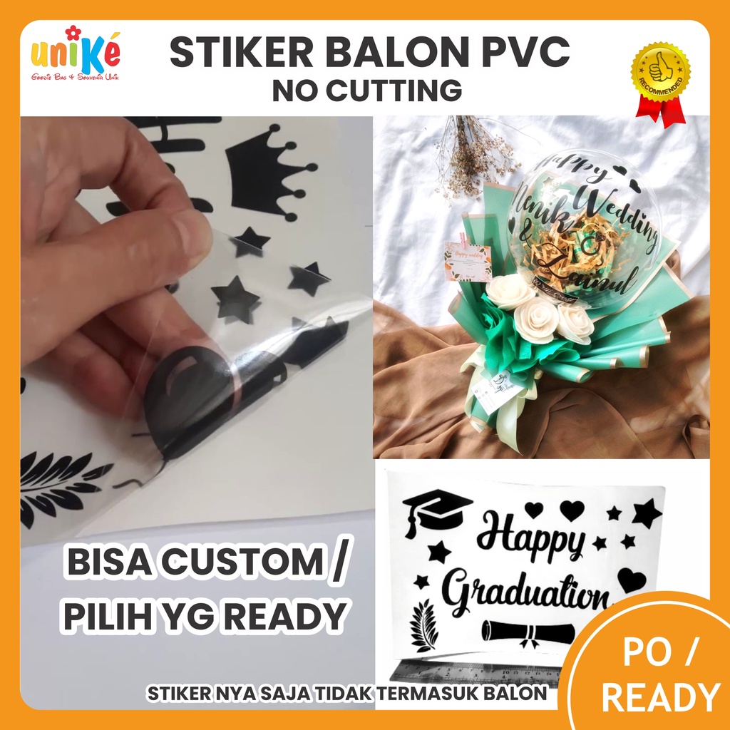 Custom Print Names Transparent Clear PVC Bobo Balloon Stickers / Vinyl ...