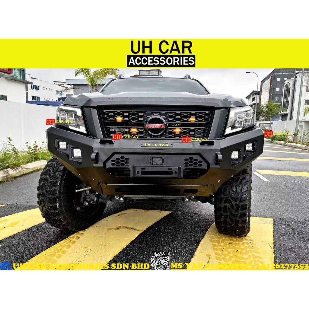 NISSAN NAVARA NP300 PRO4X 2016-2023 FORCE HM STEEL FRONT BUMPER BULL ...
