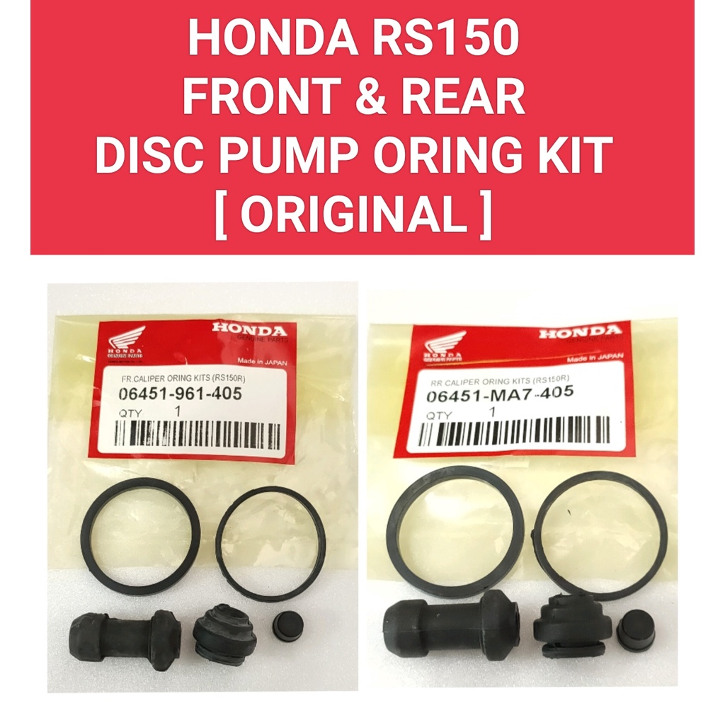 HONDA RS150 ( ORIGINAL ) FRONT/REAR DISC PUMP CALIPER ORING KIT SET ...