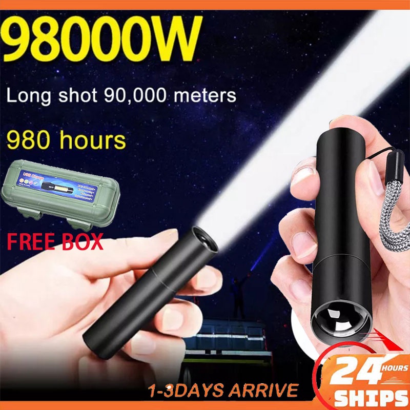 Led Torch Light Super Bright Portable Flashlight Mini USB Rechargeable ...
