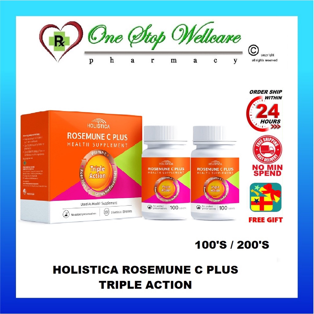 HOLISTICA ROSEMUNE C PLUS TRIPLE ACTION 100'S / 2X100'S (EXP:01/2024) | Shopee Malaysia
