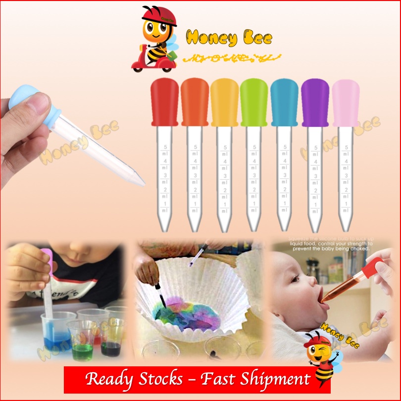 Reusable Silicone Pipette Dropper Sensory Montessori Play Water Color ...