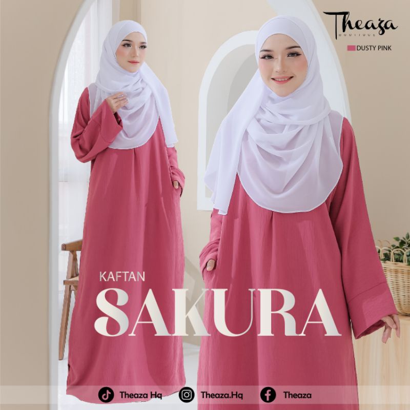 Kaftan Sakura IRONLESS By THEAZA | Shopee Malaysia