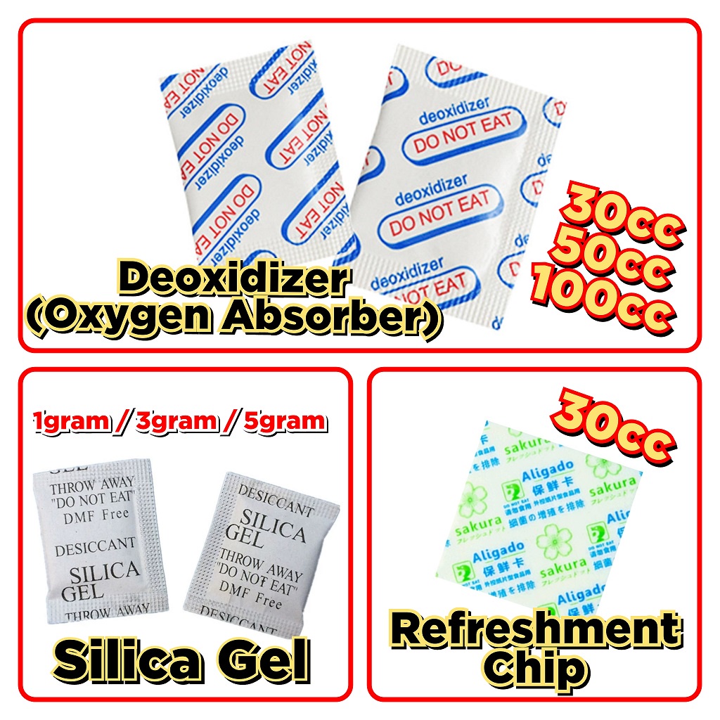Deoxidizer Oxygen Absorber Silica Gel Refreshment Chip (50pcs/100pcs ...