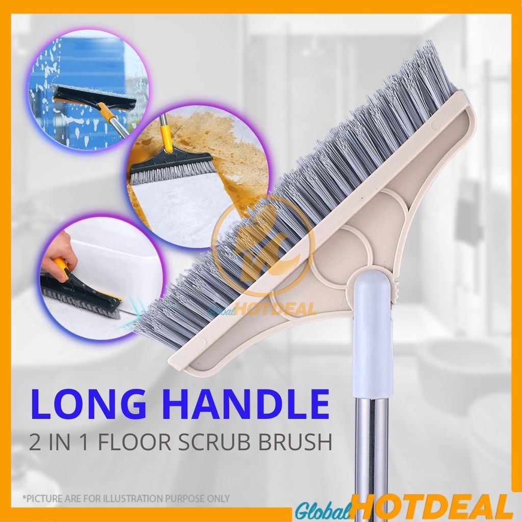 2 IN 1 Magic Broom Tile Scrubber Berus Tandas Viral Floor Scrubber ...