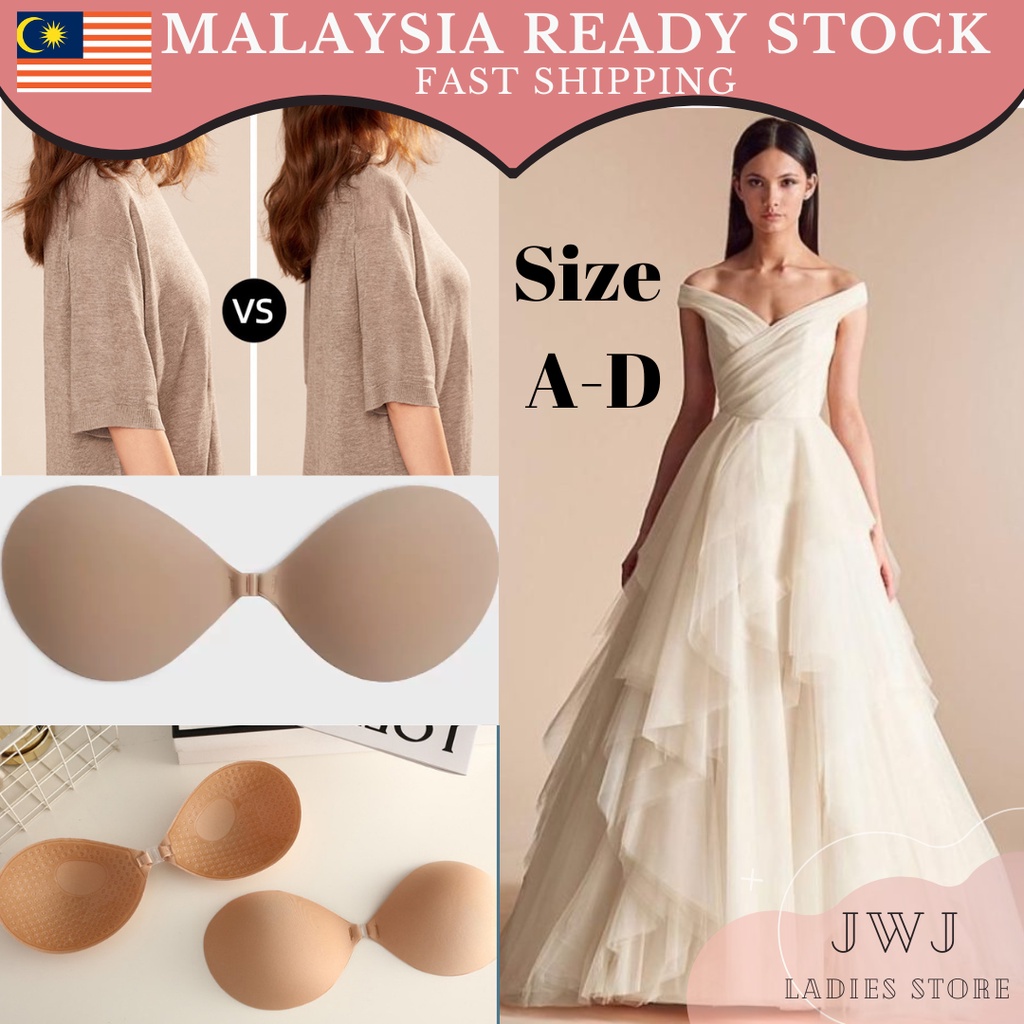 [READY] Push Up Strapless Nubra Size A - D Cup Seamless Nubra Invisible Bridal Nubra Sexy Wear ...