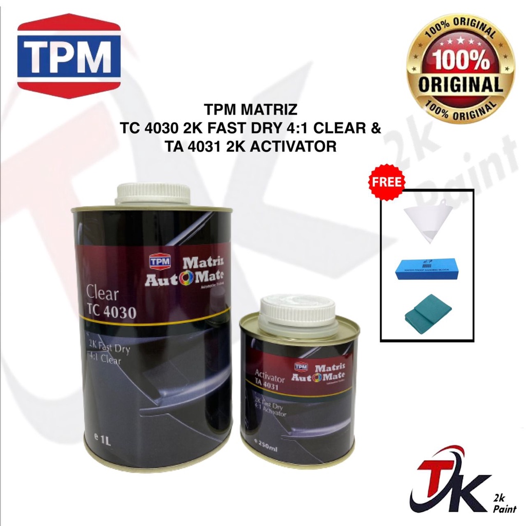TOA MATRIZ TC 4030 2K FAST DRY 4:1 CLEAR & TA 4031 2K ACTIVATOR **READY ...